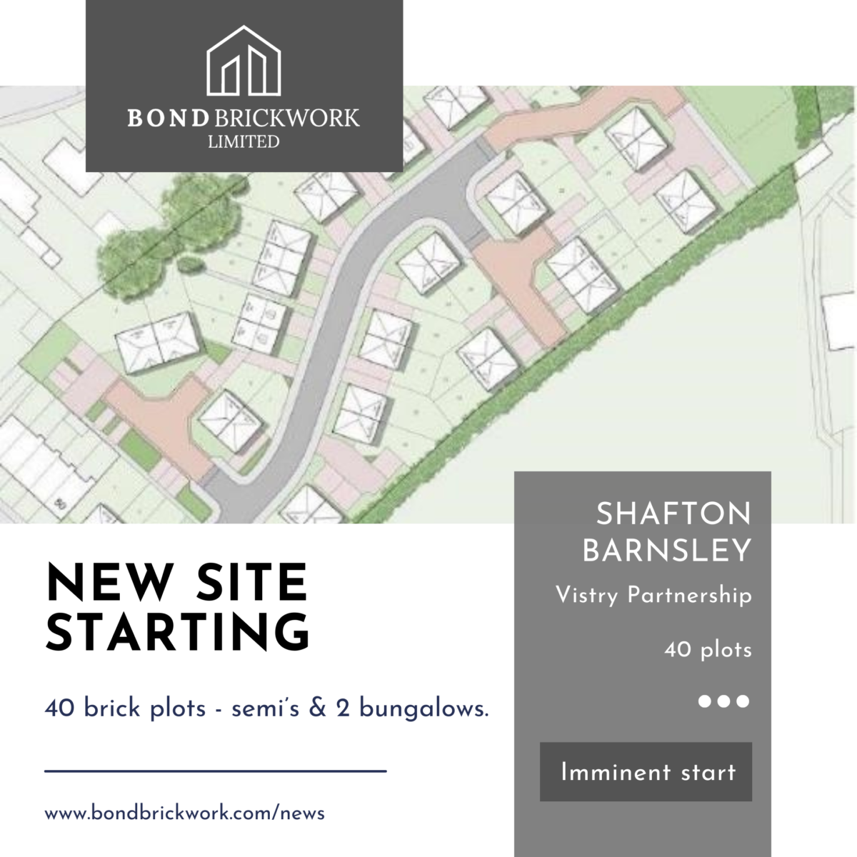NEW SITE STARTING: SHAFTON - BARNSLEY - Bond Brickwork